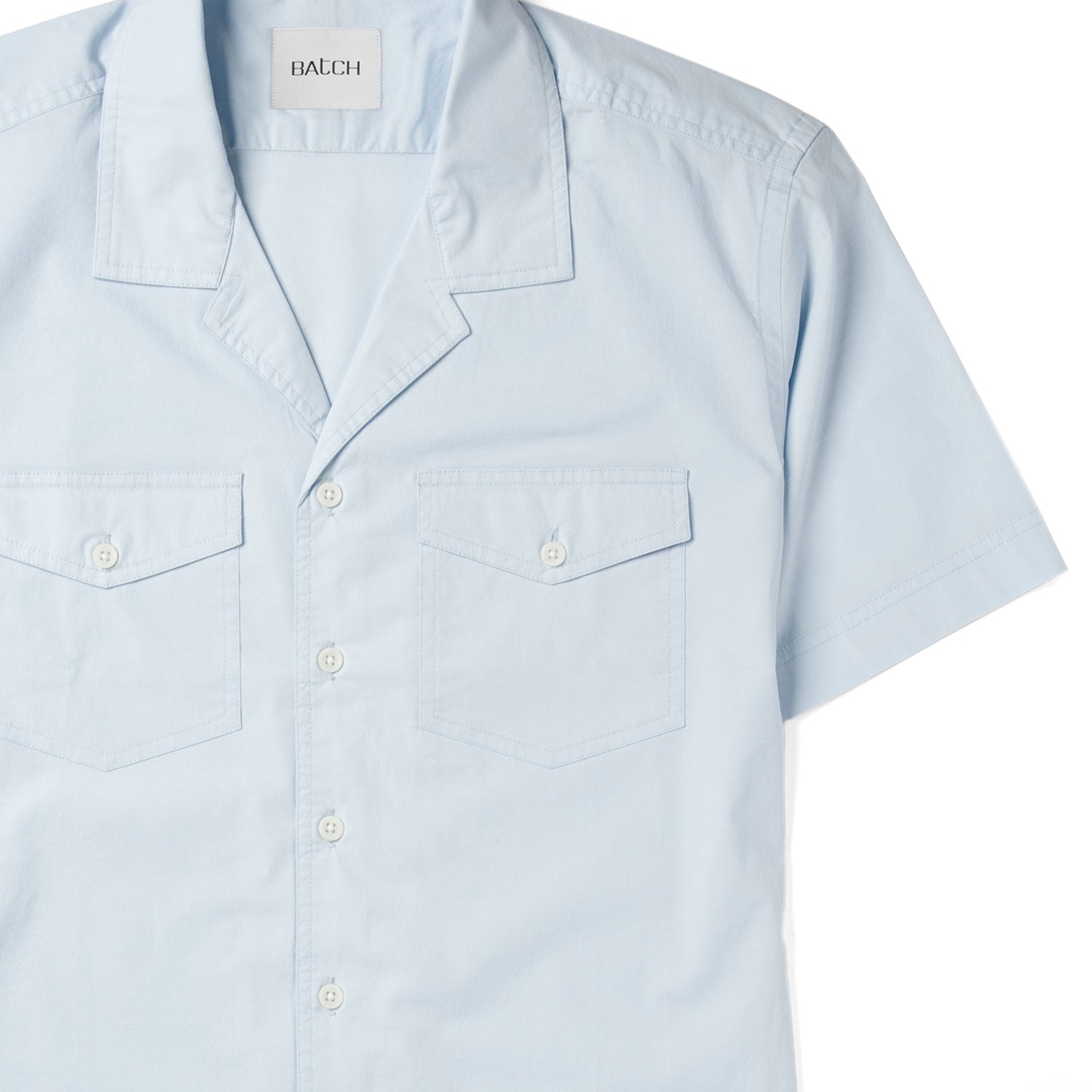 Men's Casual Camp Collar Shirt Shirt - Short Sleeve Pioneer in Blue | Batch