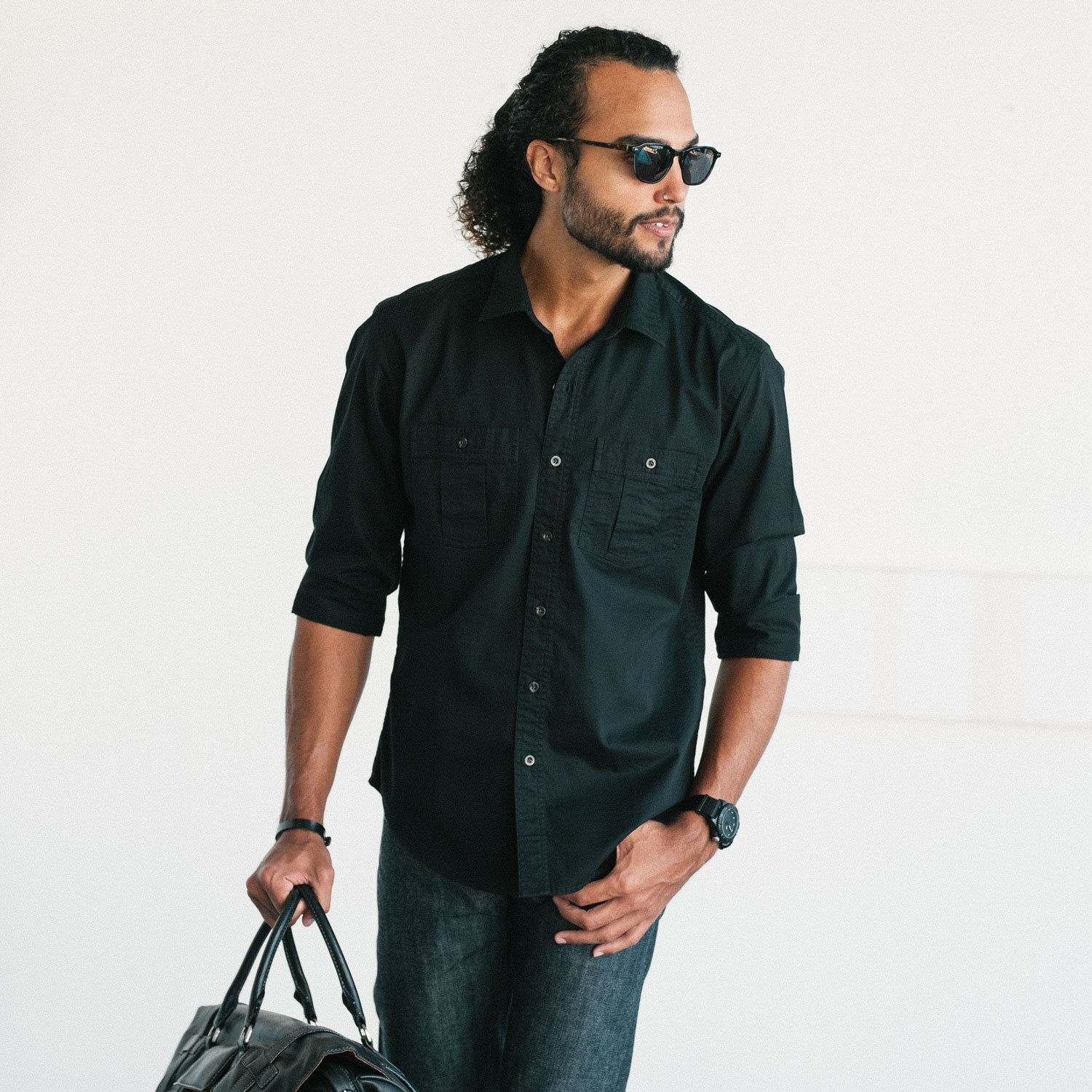 Men's Utility Shirt - Craftsman in Dark Crest Green Twill | Batch