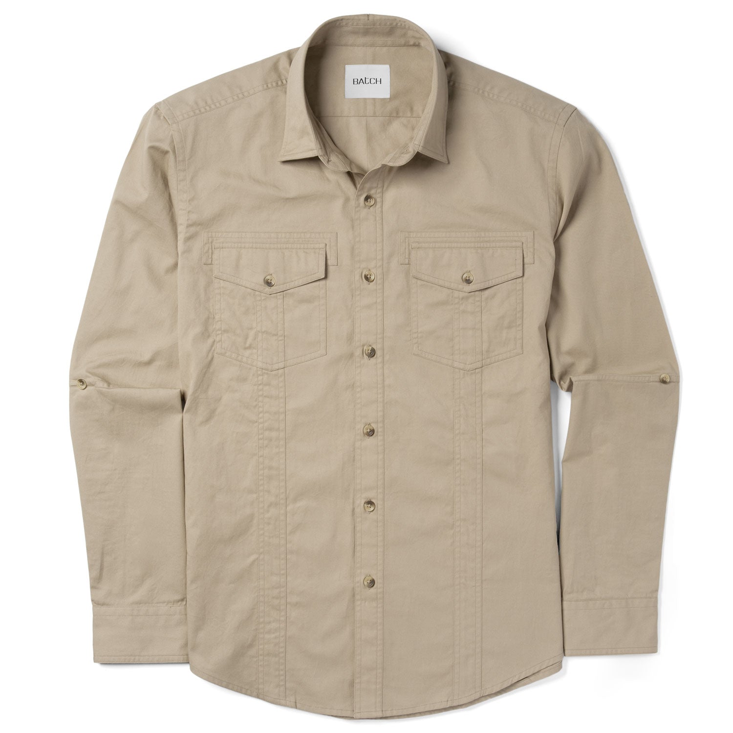Men's Utility Shirt - Explorer In Desert Stone Twill | Batch