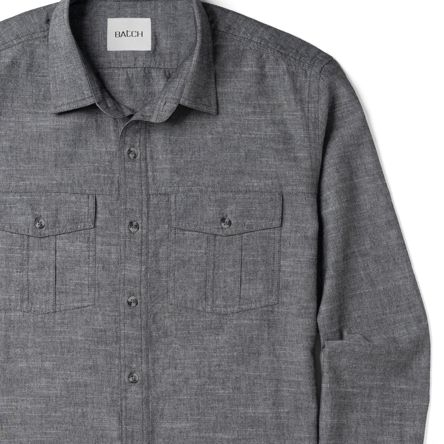Men's Utility Shirt - Primer in Flint Gray Slub Chambray | Batch