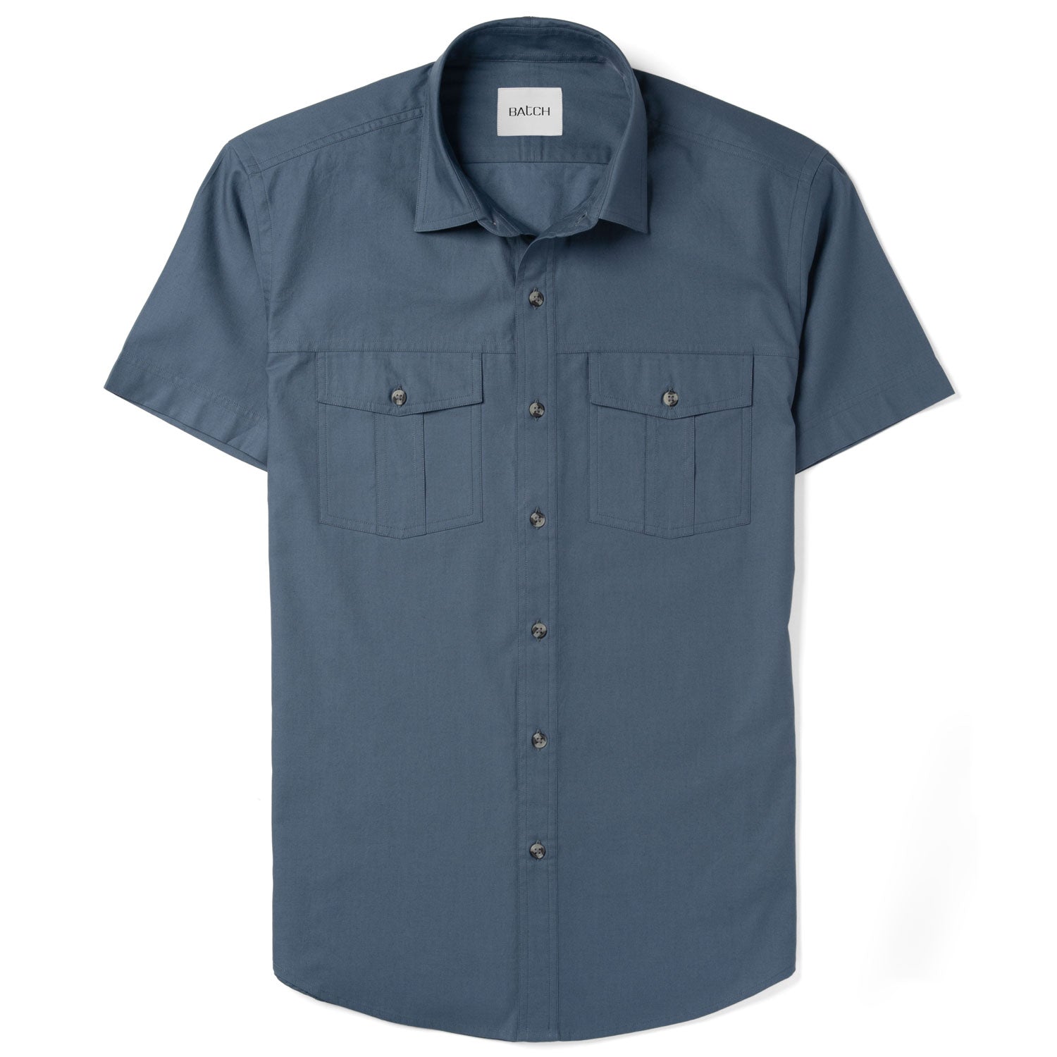 Men's Short Sleeve Utility Shirt - Primer in Stone Blue | Batch